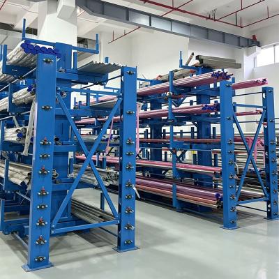 China Workshop Single Sided Cantilever Rack Wall Adjacent Retractable Arm Shelf For Side Storage for sale
