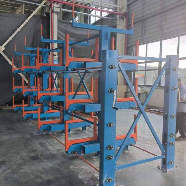 Quality Crank Self Locking Roll Out Cantilever Rack Manual Retractable Arm Storage For for sale