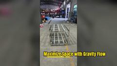 High Density Gravity Flow Shelving, Space Saving FIFO Roller Flow Rack for Limited Warehouse
