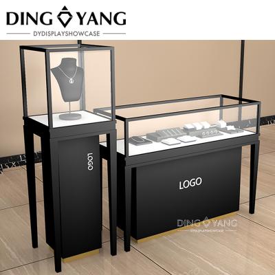 China Moda hermosa apariencia estructura firme joyería mostrador de la tienda mostrador con bajo consumo de energía sistemas de luces en venta