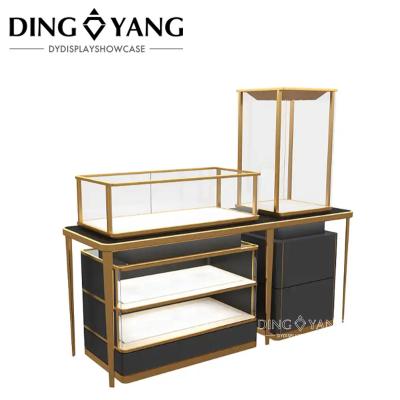 China Moderno estilo de moda Vitrinas de jóias de luxo, Vitrinas de jóias de vidro Mobiliário sem instalação à venda