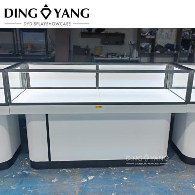 Cina Modello di Moda Moderna Custom Bianco Nero Bianco Gioielli In Legno Vitrina Nessuna installazione in vendita