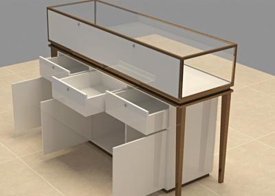 Cina Facile da installare Casse di vetro personalizzate Beige Legno Cornice in acciaio inossidabile in vendita