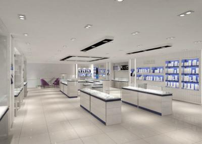 Cina Moderno Bello Bianco Showroom Case / Gioielleria Case Display Logo personalizzato in vendita