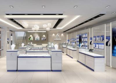 Cina Decorazione in colore blu Casse per vetrine in legno e vetro temperato in vendita