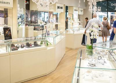 中国 耐久性 白いコーティング オーダーメイド 宝石 展示ケース / 小売 展示ケース 販売のため