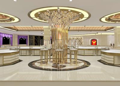 Cina Pre-assemblaggio Struttura Showroom Display Cases Rosa Lacca Finitura Colore in vendita