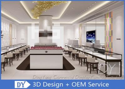 中国 現代の白木金属ディスプレイ 宝石屋用の展示台 サイズ 1200X550X950MM 販売のため