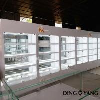 China White Glass Customized Jewelry Showcase Display for sale