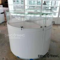 China White Glass Customized Jewelry Showcase Display for sale