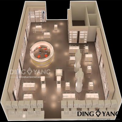 Cina Negozio di gioielleria bianca Vitrine in MDF in vendita