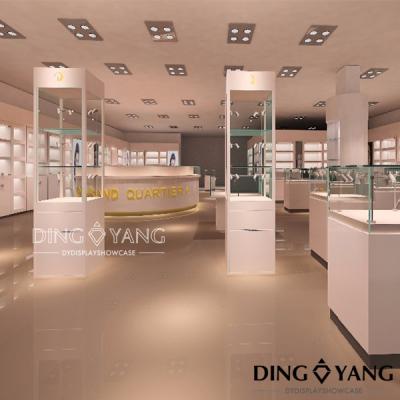 Cina Negozio di gioielleria bianca Vitrine in MDF in vendita
