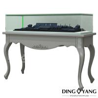 China Lighting Matte White Showroom Display Cases for sale
