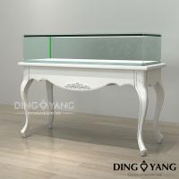 China Lighting Matte White Showroom Display Cases for sale