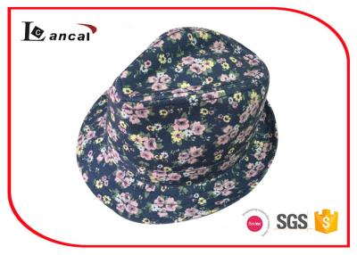 Chine Chapeaux flexibles 100% imperméables de dames de sergé de coton 52cm imprimés floraux à vendre
