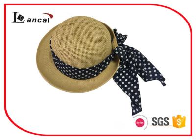 Cina Cappello di paglia largamente Brimmed naturale di colore in vendita