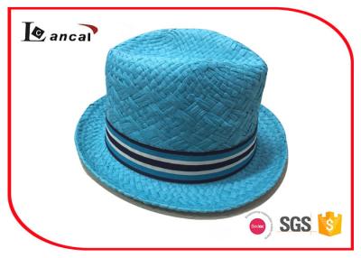 Cina Cappello di paglia Brimmed blu dei ragazzi ampio in vendita