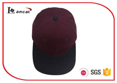 Cina Gli sport della saia del cotone di Borgogna raffreddano i berretti da baseball con il picco del caffè ed il bottone piani della cima in vendita