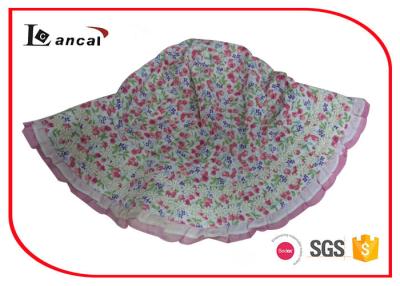 Cina Cappelli variopinti largamente Brimmed del secchio di Sun del fiore con due strati Ruffers ed il nastro del pizzo in vendita