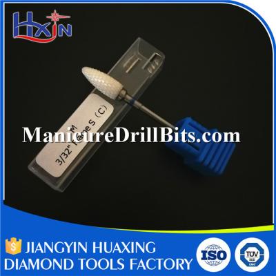China White Zirconia Manicure Drill Bits Ball Bullet Barrel Tapered Drill Bits Ceramic Drill Bit for sale