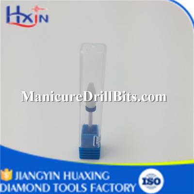 China White Ceramic Burr Manicure Nail Drill Bits For Acrylic High Wear Resistance for sale