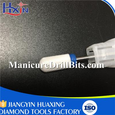 China High End Models White Pedicure Drill Bits Medium Barrel Ball Type 40MM Length for sale