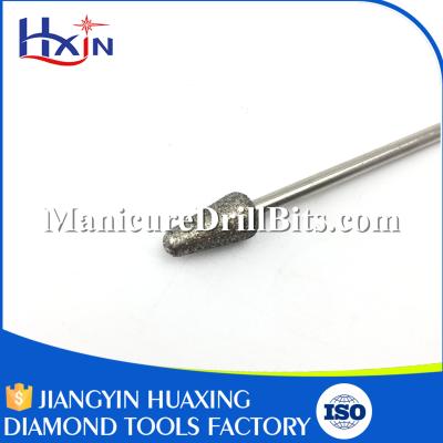 China Pear Shape Diamond Pedicure Drill Bits For Cleaning Cuticle Wear Resistance for sale