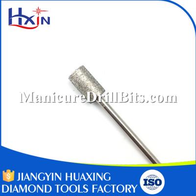 China Large Barrel Head 6x10mm Pedicure Drill Bits Diamond Milling Cutter Cylinder Shape for sale