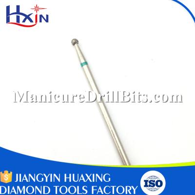 China Nail Beauty Diamond Cuticle Bit , 2.3mm Ball Type Nail Cleaning Drill Bits for sale