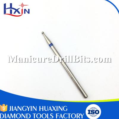 China 1.5mm Diamond Nail Drill Bits Ball Shape Nail Care Rotatry Tools Heat Resistance for sale