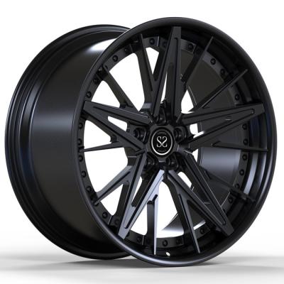 China Matte Black Forged 2 van de het Vatlip van het stukbrons Wielencentrum sprak voor Maserati Quattroporte Te koop