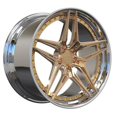 China Op zwaar werk berekende Lichte 2-PC Gesmede Randen 20 van de Aluminiumlegering 21 Duim voor Sportwagens Te koop