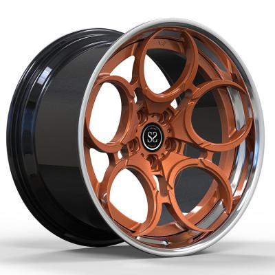 Chine 19 20 21 et 22 pouces 2-PC forgé fait sur commande ont forgé des roues d'alliage d'aluminium pour l'Accord à vendre