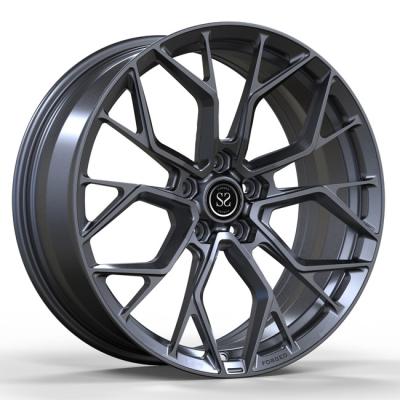 China Monoblock Forged 1 Piece PC Rims Multi Spokes For Audi S4 Gun Metal Discs Wheels for sale