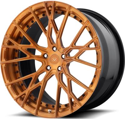 China Matt Brown 2PC Forged Rims Wheels Multi Spokes For Lexus LS 22x10 22x11.5 for sale