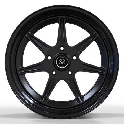 China 20inch 2 Piece Forged Step Big Lip Rims Wheels Gloss Matte Black For Porsche Cayman for sale