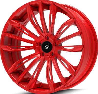 China Custom Candy Red 3PC Forged Aluminum Alloy Wheels Audi S8 21x9.0 for sale