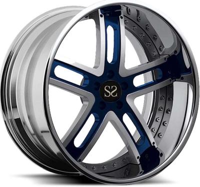 China Polierte Lippe 2PC schmiedete maschinell bearbeitetes Gesicht der Kanten-Rad-20x11.5 20x12 Schwarzes zu verkaufen