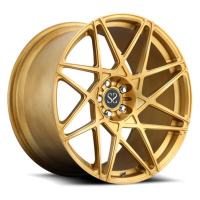 China Golden 1 Piece Forged Wheels For BMW Audi Benz 18 19 20 21 22 Inch 5x120 for sale