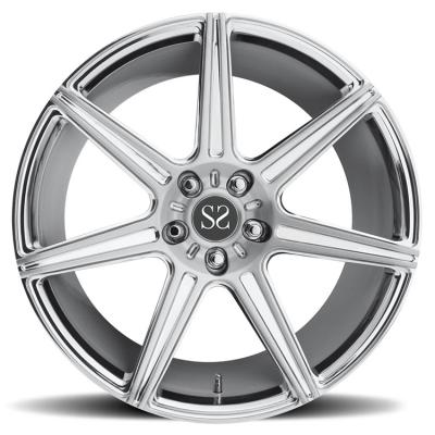 China Silver Polished Barrels 1piece Aluminum Alloy Forged Wheels 20 Inch 5x120 For Porsche for sale