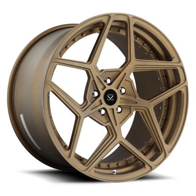 China 5x105 5x108 1-Pc 18 19 Inch Forged Alloy Wheels Bronze Fashion For BMW Custom Rims for sale