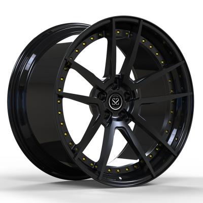 Chine Roues en alliage d'aluminium forgé de 2 PC noir et brillant pour BMW 740 Le à vendre