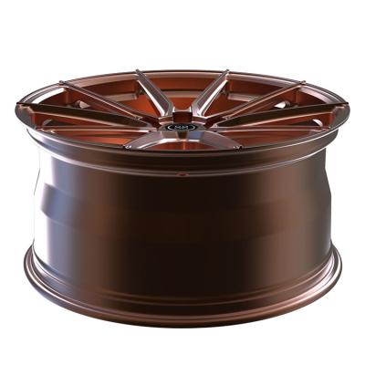 China Porsche Macan Bronce Brillante 22x10 y 10.5 Cintas forjadas personalizadas de 1 PC en venta