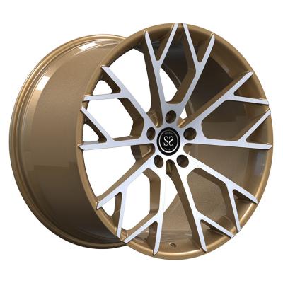 China BMW M5 F90 1 Piece Forged Wheel 21x10 and 21x11 Bronze Machined Face for sale