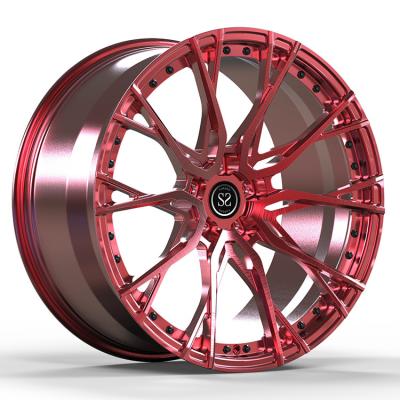Chine VOYAH FREE 20x8.5 Polished Red 1 Piece Forged Wheels à vendre