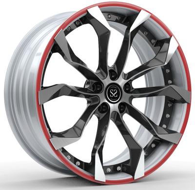 China 19x8.5ET9 /19x10 ET19 Gloss Blac Windows White Face And Red Ring For 2001 E39 M5 for sale