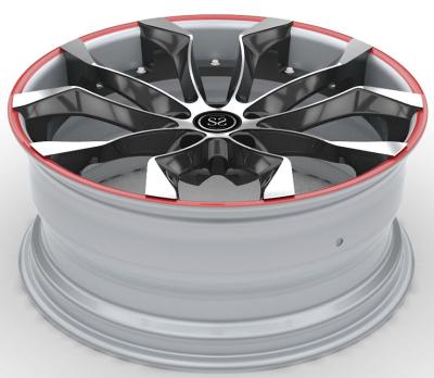 China 19x8.5ET9 /19x10 ET19 Gloss Blac Windows White Face And Red Ring For 2001 E39 M5 for sale