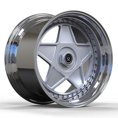 Китай 17х9 2 штук кованые колеса полированные губы и серебряный центр для 1987 Мерседес 190E 16V продается