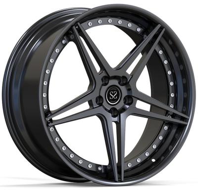 China 22x10.5ET20/5x112/66.5 Satin Black Custom Rims For Audi RS6 4G 2016 for sale