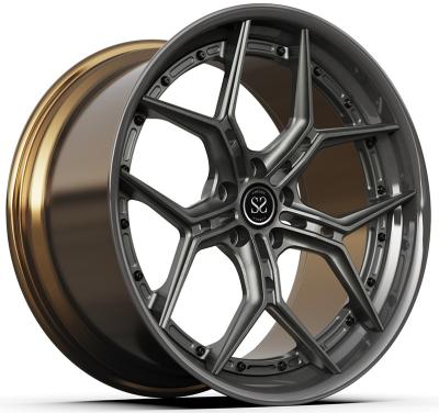 Китай 20x9 ET35/20x10 ET40/5x112/66.6 Серые диски и сатиновые бронзовые обода 2-х составные диски Колеса для роскошных автомобилей Диски для универсальных автомобилей продается